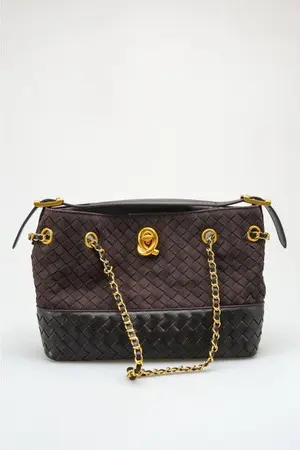 PROLOGUE SHOES Tania Woven Shoulder Bag - Black