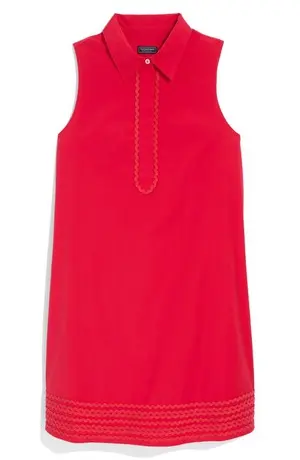 Vineyard Vines Pippa Rickrack Shirtdress - Lighthouse Red