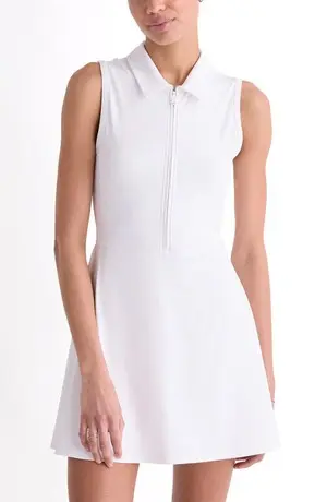 Vineyard Vines Sleeveless Cotton Polo Mini Dress - White Cap