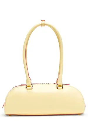DIESEL® 1dr 2.0 Dome East/west Leather Shoulder Bag - Yellow