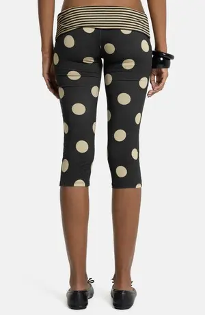 JADED LONDON Mixed Print Foldover Waist Capri Pants