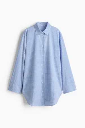 H&m Oversized Crêpe Viscose Blend Beach Shirt