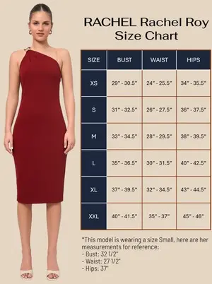 Rachel Rachel Roy One Shoulder Chain Strap Midi Dress