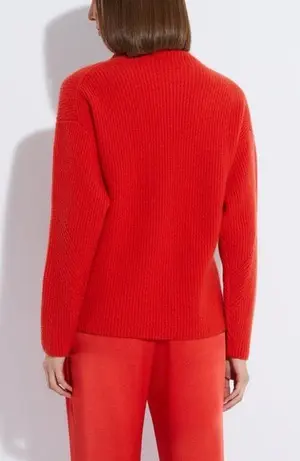 Lapointe Airy Cashmere Silk Ribbed Turtleneck