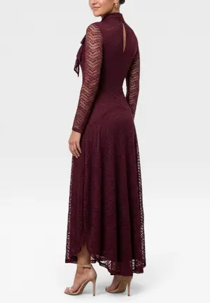 Rachel Rachel Roy Beatrice Long Sleeve Lace Maxi Dress