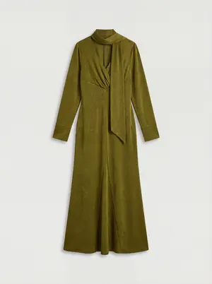 WAREHOUSE Maxi Dress With Scarf Detail