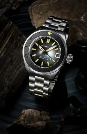 SPINNAKER Diver Automatic Bracelet Watch - Black