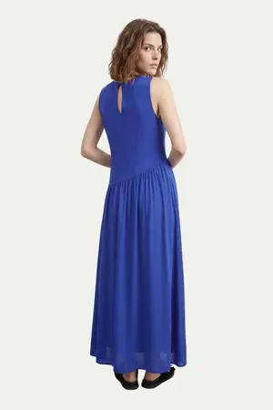 WAREHOUSE Dropped Waist Chiffon Tiered Maxi Dress
