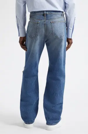 MAISON MARGIELA Ripped Paneled Straight Leg Jeans