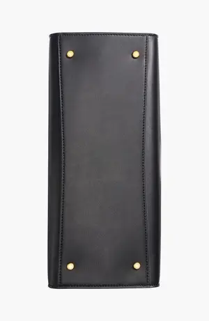 Donna Karan New York Loden Satchel Bag With Gold Tone Hardware - Blk/gold