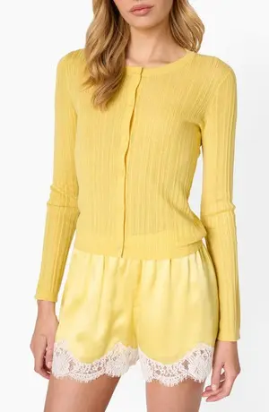 Cami Nyc Maura Lightweight Cardigan - Custard