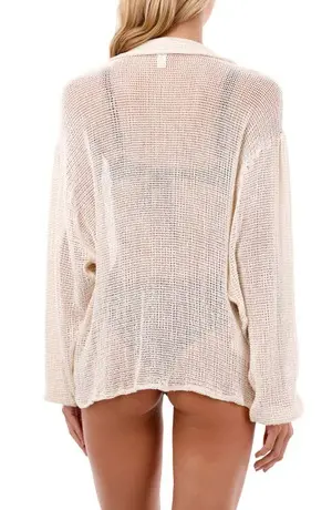 MALAI Malla Ikara Open Stitch Cover-up Skirt