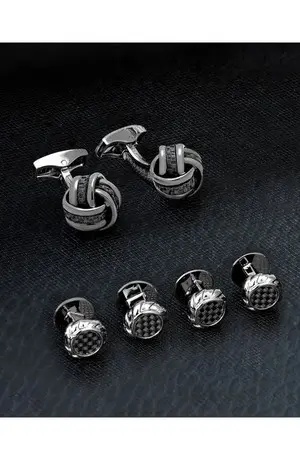 Tateossian Knot Stud Cuff Links & Studs Set