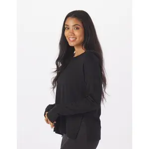GLYDER Lounge Long Sleeve Pullover - Black