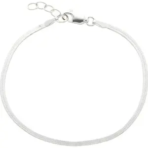 MADE BY MARY Hera Chain Bracelet Or Sterling 1.9mm Link Chain - Silver