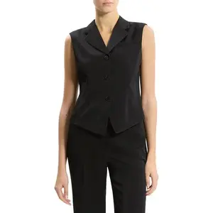Theory Satin Vest - Black