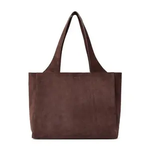 JULY Juliette Suede Work Tote - Espresso