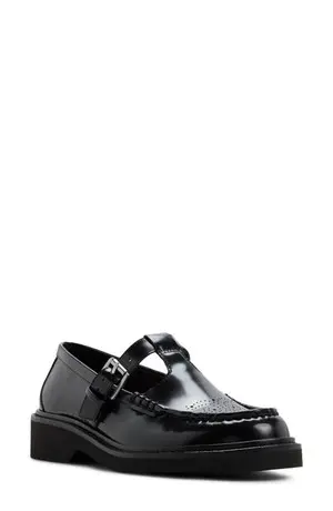 G.H.BASS Romy Buckle T-strap Loafer - Black