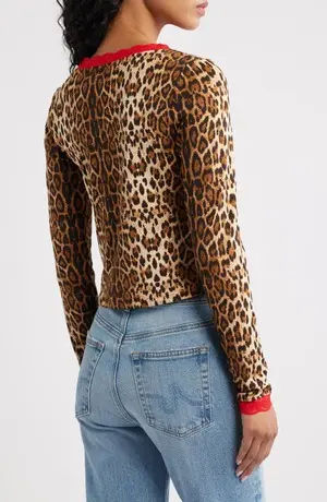 Princess Polly Print Lace Trim Button-up Top