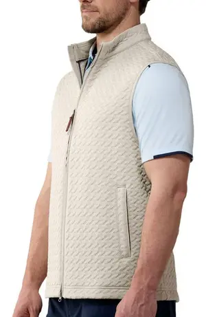 COLE HAAN GOLF APPAREL Artisan Vest - Silver Lining