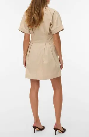 Vero Moda Pleated Mini Shirtdress
