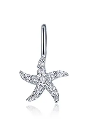 Lafonn Starfish Pavé Simulated Diamond Charm - Silver