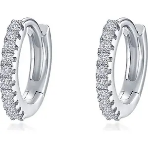 Lafonn Pavé Simulated Diamond Huggie Hoop Earrings - Silver