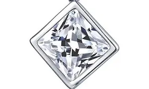 Lafonn Princess Simulated Diamond Bezel Charm
