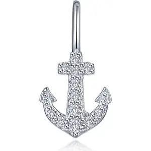 Lafonn Anchor Pavé Simulated Diamond Charm - Silver