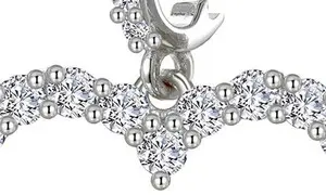 Lafonn Amara Simulated Diamond Open Heart Pendant Charm - Silver