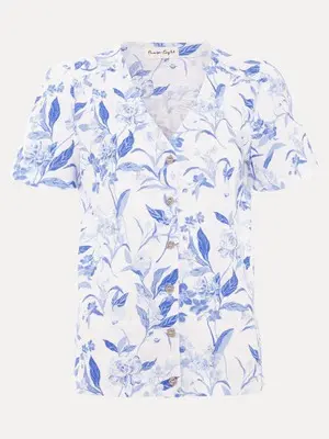 PHASE EIGHT Lorenna V-neck Short Sleeve Blouse