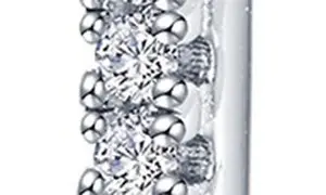 Lafonn Pavé Simulated Diamond Rectangular Hoop Earrings - Silver