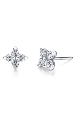 Lafonn Trillium Simulated Diamond Stud Earrings - Silver