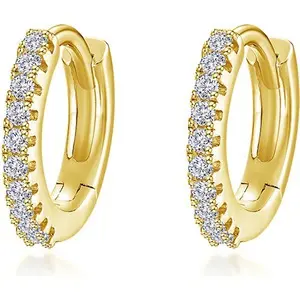 Lafonn Pavé Simulated Diamond Huggie Hoop Earrings - Gold