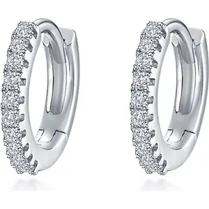 Lafonn Pavé Simulated Diamond Huggie Hoop Earrings - Silver
