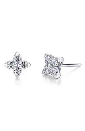 Lafonn Trillium Simulated Diamond Stud Earrings - Silver