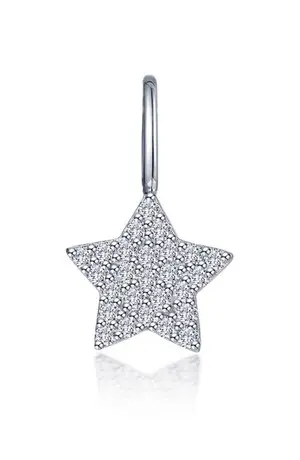 Lafonn Star Pavé Simulated Diamond Charm - Silver
