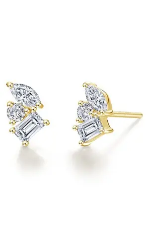 Lafonn Prismatic Simulated Diamond Stud Earrings - Gold