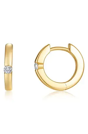 Lafonn Kate Diamond Huggie Hoop Earrings - Gold