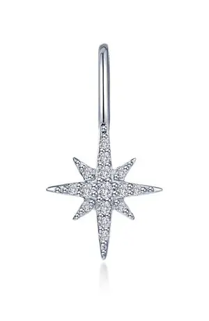 Lafonn North Star Simulated Diamond Charm - Silver