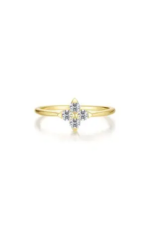 Lafonn Trillium Bloom Simulated Diamond Ring - Gold