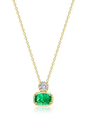 Lafonn Regal Cushion Cut Necklace - Green