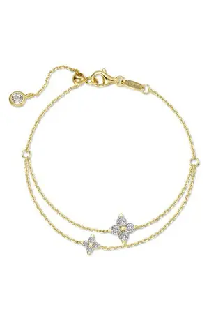 Lafonn Simulated Diamond Station Bracelet - Gold