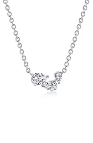 Lafonn Three-stone Simulated Diamond Necklace