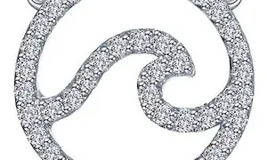 Lafonn Ocean Wave Simulated Diamond Pendant Necklace