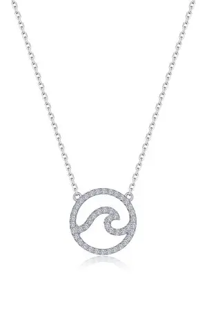 Lafonn Ocean Wave Simulated Diamond Pendant Necklace