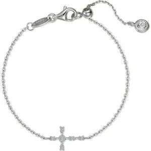 Lafonn Eden Baguette Cross Bracelet - Silver