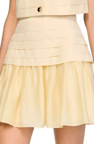 Sandro Short Pleated Skirt