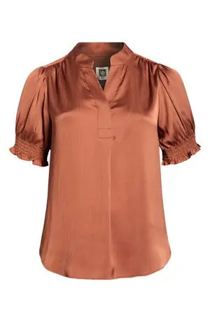 Anne Klein Crinkled Satin Top