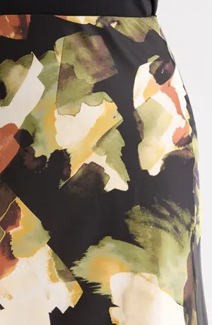 Anne Klein Printed Flare Maxi Skirt